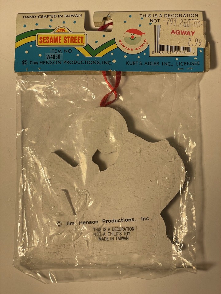 Vintage Sesame Street GROVER Tree Trim Christmas Ornament Jim Henson ...