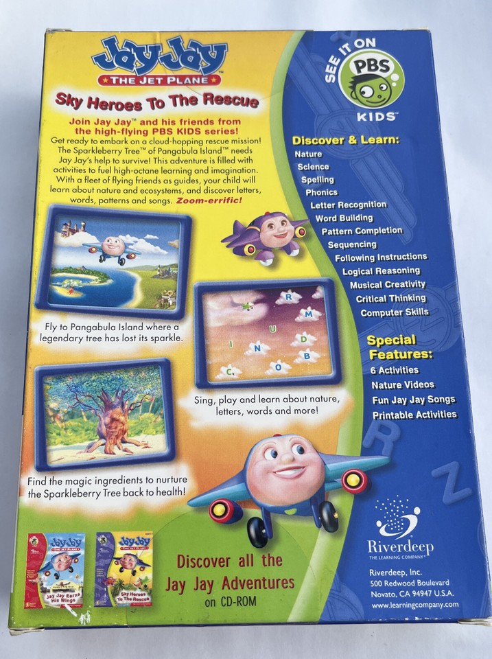Jay Jay the Jet Plane Sky Heroes to the Rescue Pc Mac New Cd Rom Win10 ...