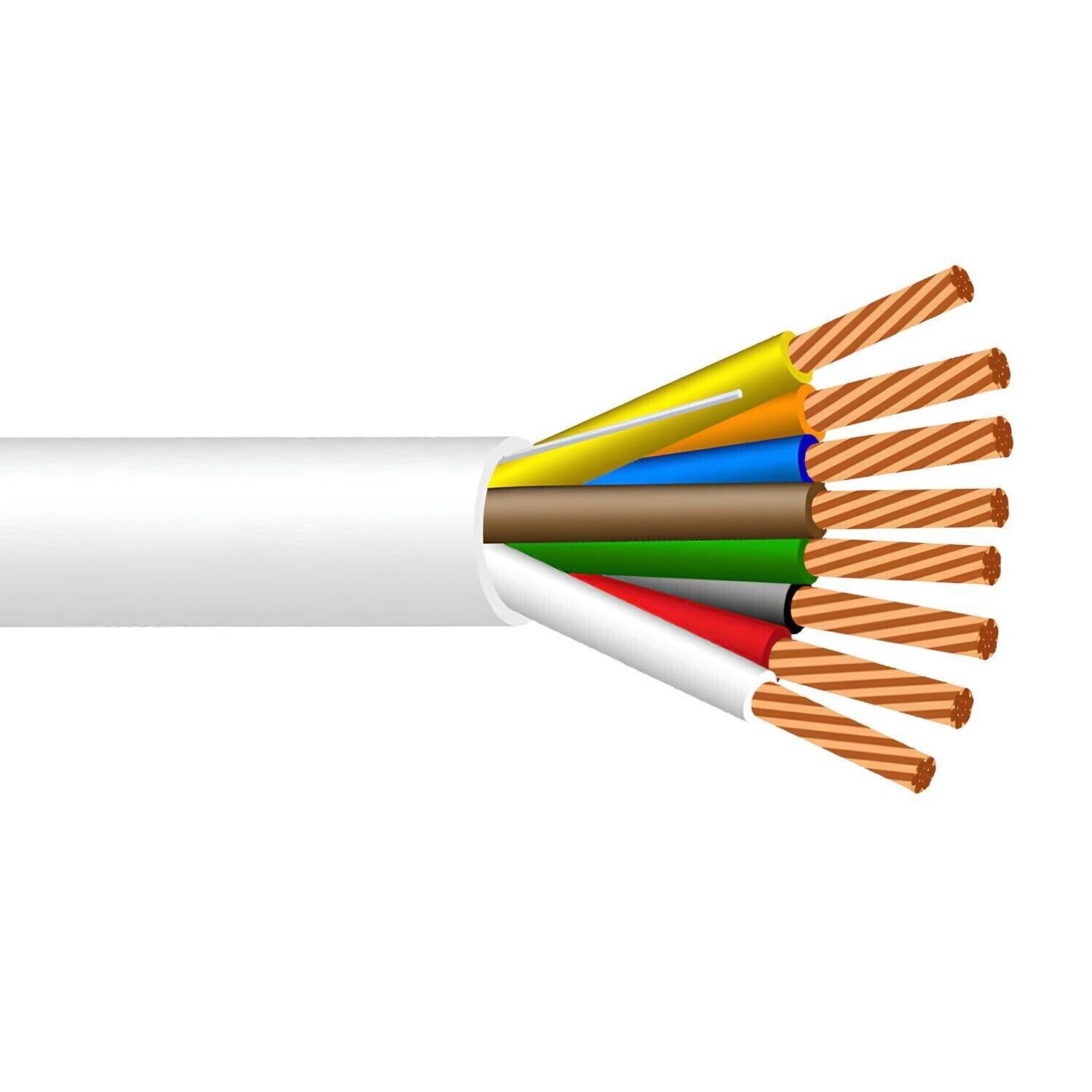 1000' 18 AWG 8 Conductor Unshielded Plenum CMP Security Alarm Cable ...