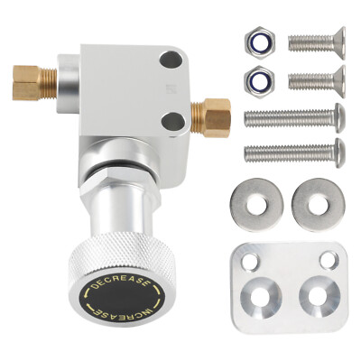 1x Universal Adjustable Aluminum Proportioning Valve Knob with Bracket ...