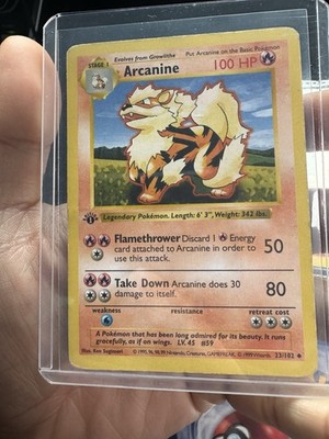 Arcanine 23/102 Base Set ( 1st Edition ) Pokemon Card | eBay