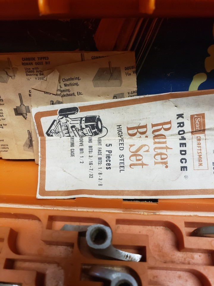 Read Craftsman Router Bit Sets Partial Orange Boxes 25425 25515 Tips ...