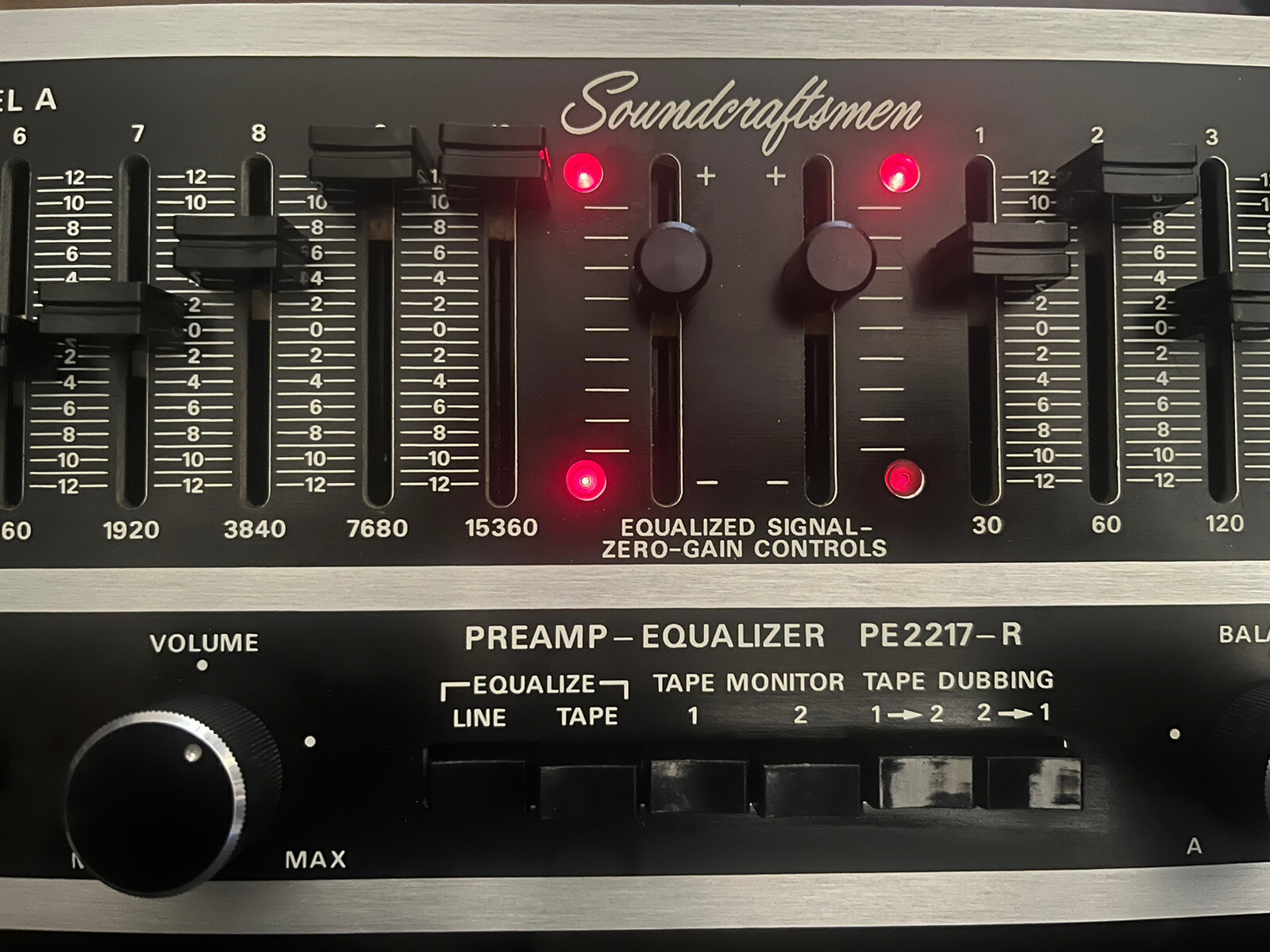 Soundcraftsmen PE2217-R Preamplifier / Black Face Equalizer with Wood ...