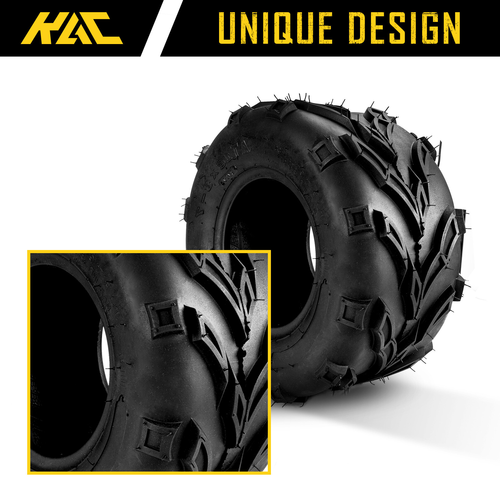 Set of 2 16x8-7 Sport ATV UTV Go Kart Tires 16x8x7 All Terrain 4Ply Z ...