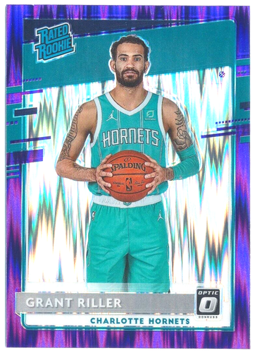 Grant Riller - Charlotte Hornets - PURPLE SHOCK - 2021 Donruss Optic ...