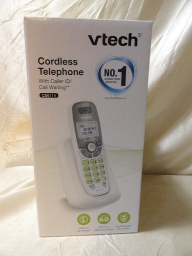 NEW VTECH CORDLESS TELEPHONE PHONE DECT 6.0H HANDSET MODEL CS6114 ...
