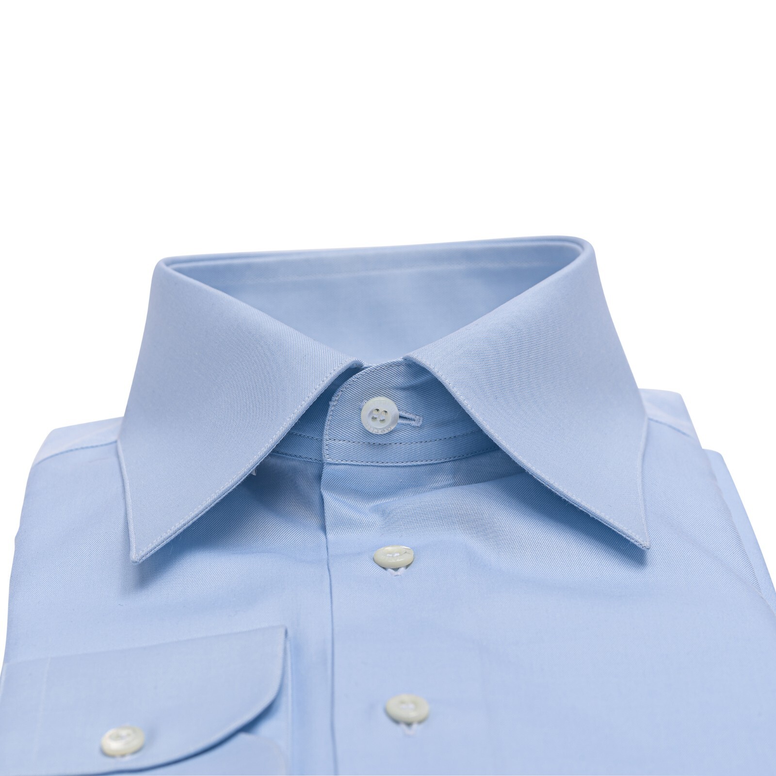 Luxus Gerlin Shirt Blau Punkt Kragen Feine Baumwolle 1AH Bijan | eBay