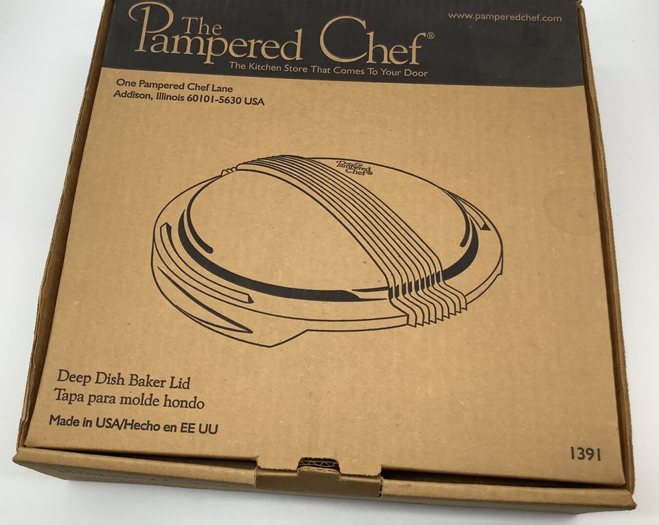 Pampered Chef Deep Dish Baker Lid 12” #1391 New Old Stock In Original ...