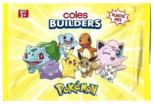 POKEMON coles BUILDERS 1x UNOPENED PACK Plastic Free BRAND NEW & SEALED ...