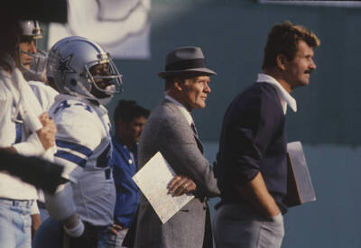 Cowboys Coach Tom Landry Watches The Action On The Field 1970 OLD PHOTO ...