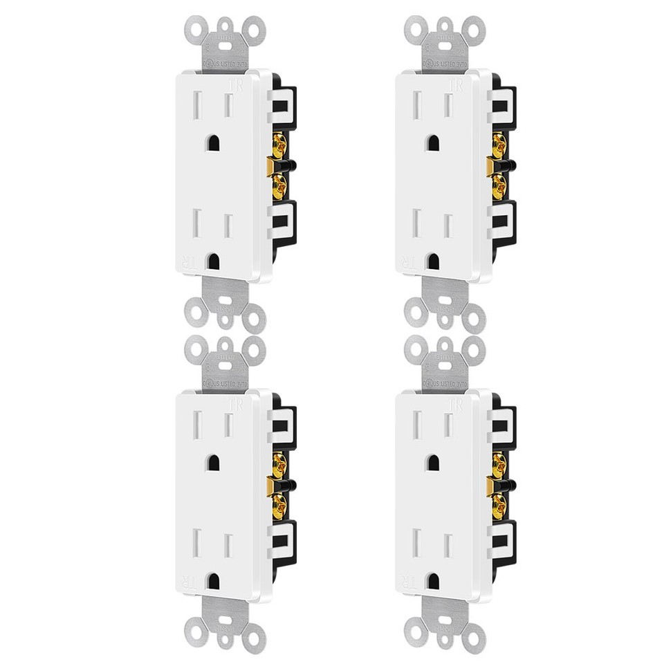 20Pk Tamper Resistant Outlet Electrical Wall Outlet 15Amp 110V Outlets ...