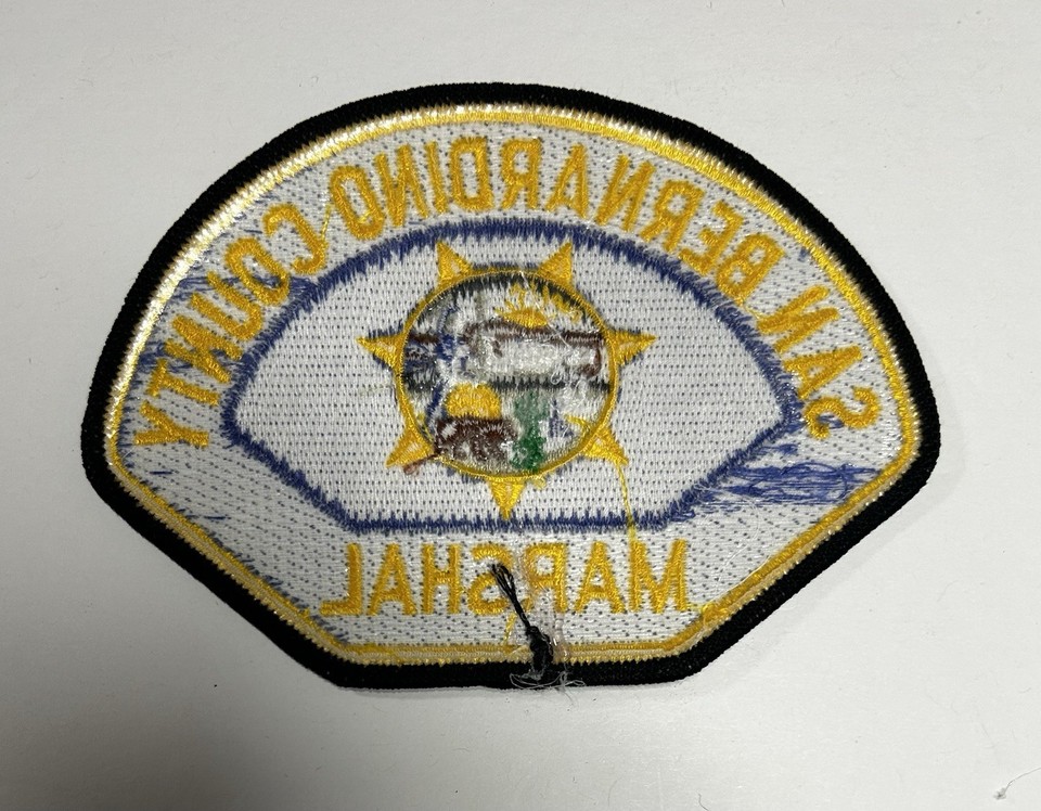 CALIFORNIA CA DEFUNCT SAN BERNARDINO COUNTY MARSHAL POLICE PATCH #PDD58 ...