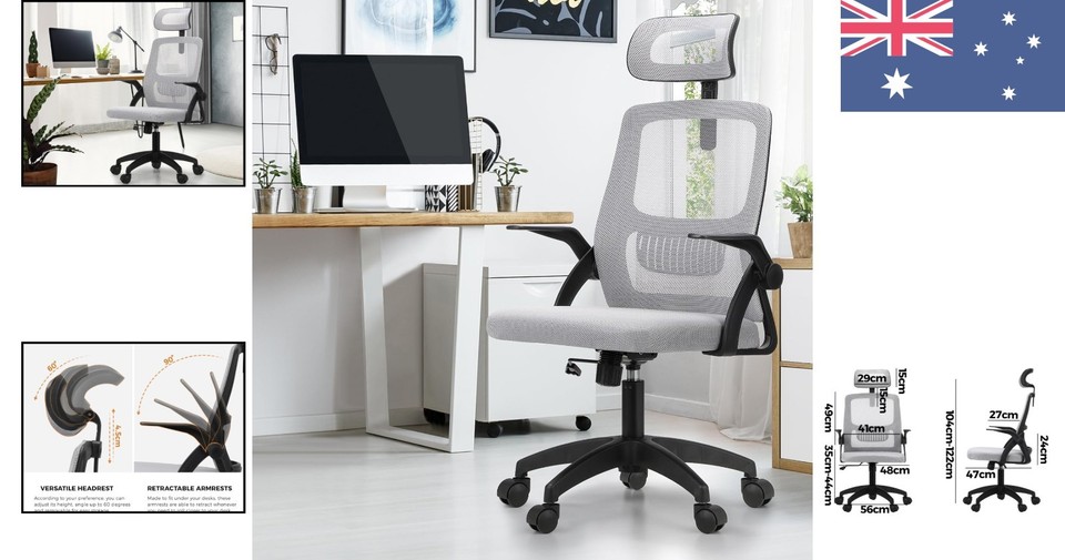 Ergonomic Gaming and Office Chair with Removable Headrest & Foam ...