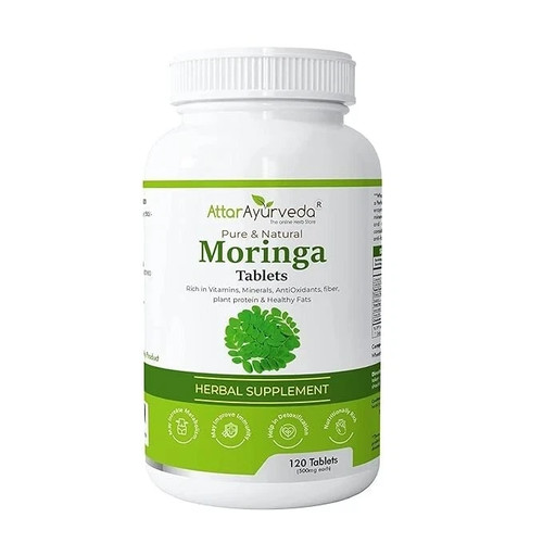 Pura Vida Organic Moringa Oleifera Supplement - 120 Capsules/500mg ...