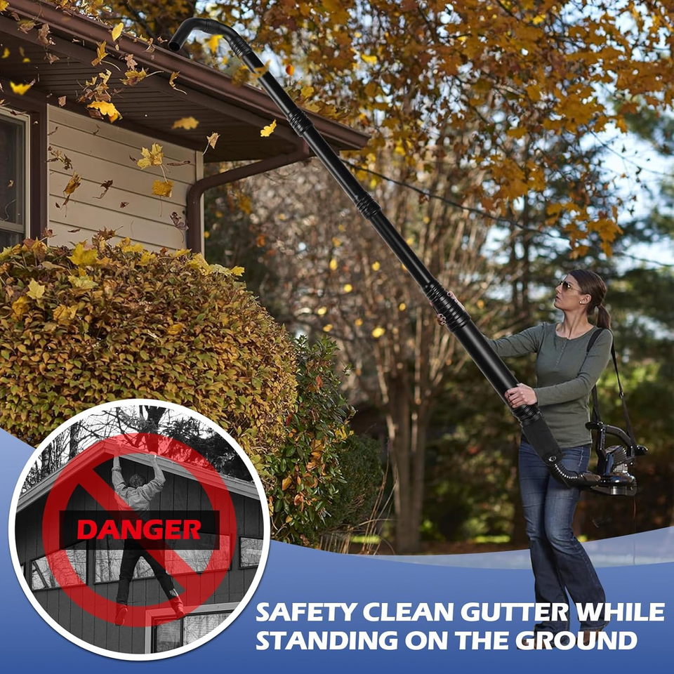 Universal Gutter Cleaning Kit for Leaf Blowers – 9.3FT Extension Tool ...