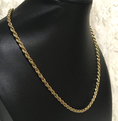 Vintage Chain Necklace Rope Chain Gold Tone | eBay