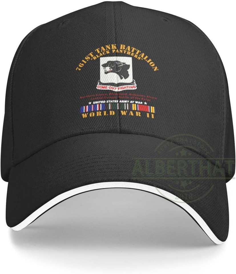 761st Tank Battalion Black Panthers WWII EU SVC Baseball Cap Adjustable ...
