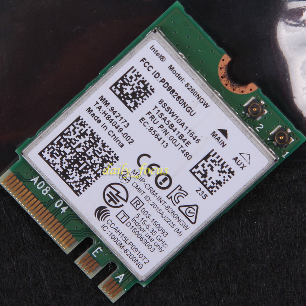 8260NGW - Intel Dual Band Wireless AC 8260 Wifi Card NGFF 867Mbps 2.4 5 ...