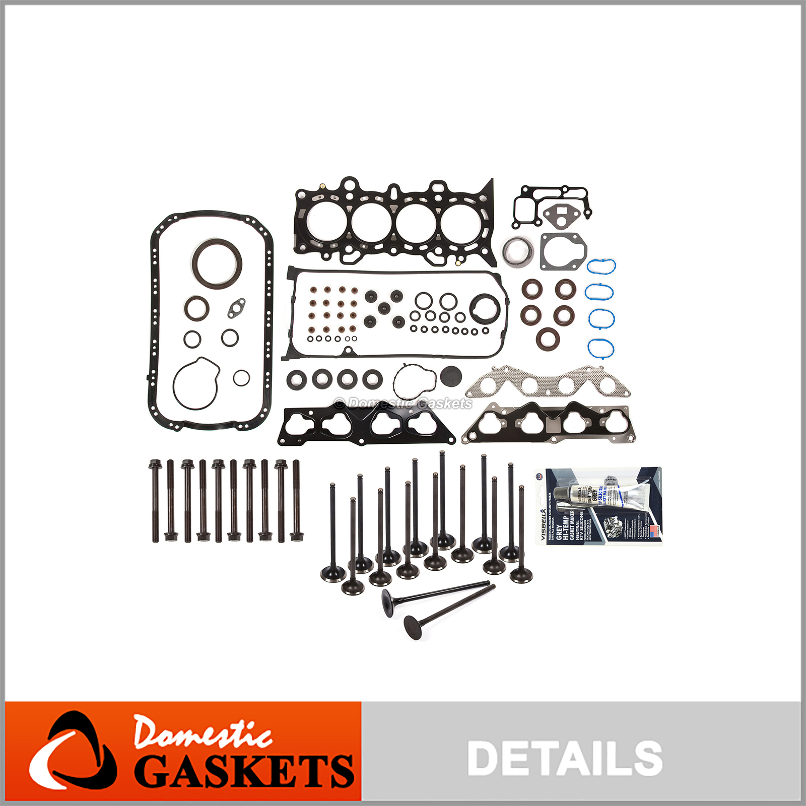 MLS Full Gasket Set Intake Exhaust Valves Fit 01-05 Honda Civic 1.7L ...