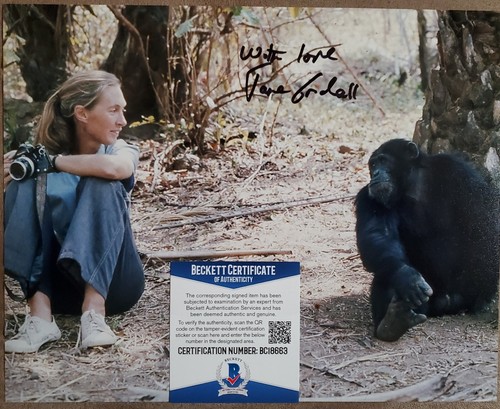 JANE GOODALL SIGNED AUTOGRAPHED 8X10 PHOTO BAS BECKETT COA | eBay
