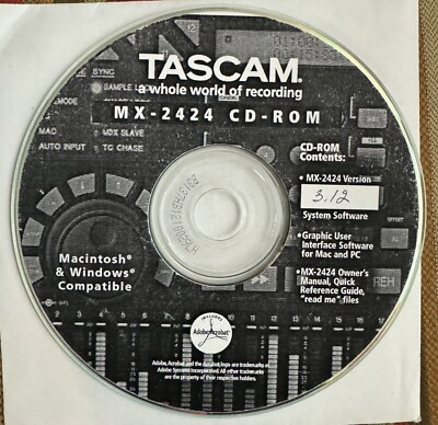 TASCAM MX-2424 3.12 Software Update for The Recorder 43774032716 | eBay