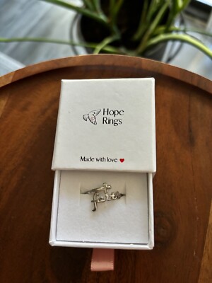 Hope Rings Faith Ring with Inspirational Engraved Quote Adjusts to Any ...