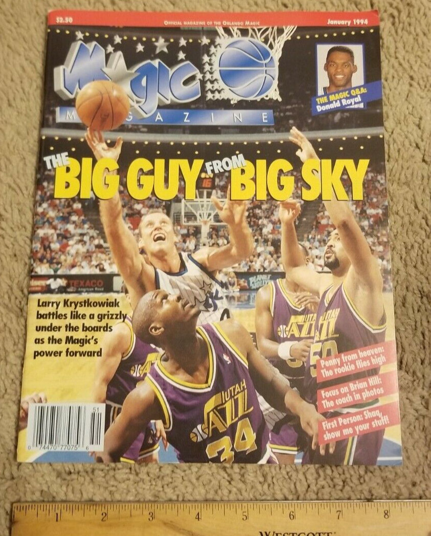 Orlando Magic Magazine January 1994 Larry Krystkowiak PENNY Hardaway ...