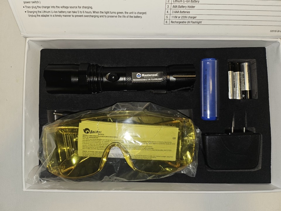 Mastercool 53518-UV Rechargeable True UV Flashlight | eBay