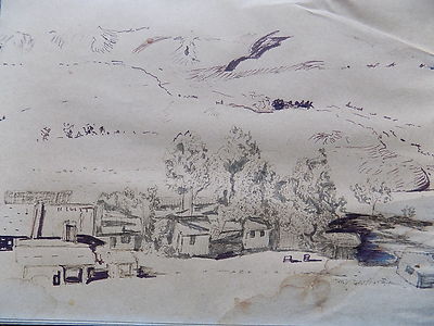 Old Loves Creek Homestead Australia Original Drawing Sketch Antique ...