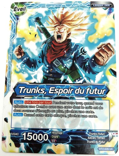 carte dragon ball super super trunks espoir du futur bt2-035 uc | eBay