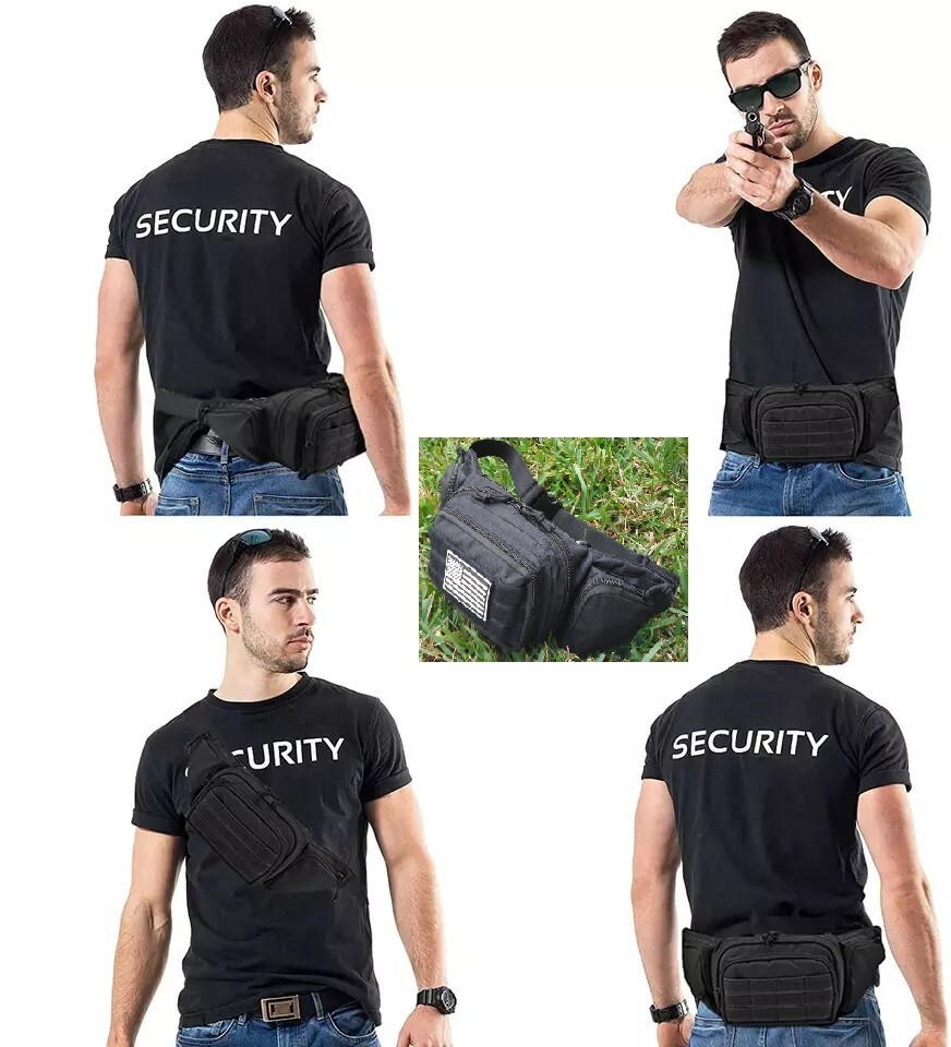 2 Pcs Concealed Carry Pistol Waist Pouch Tactical Fanny Pack Holster ...