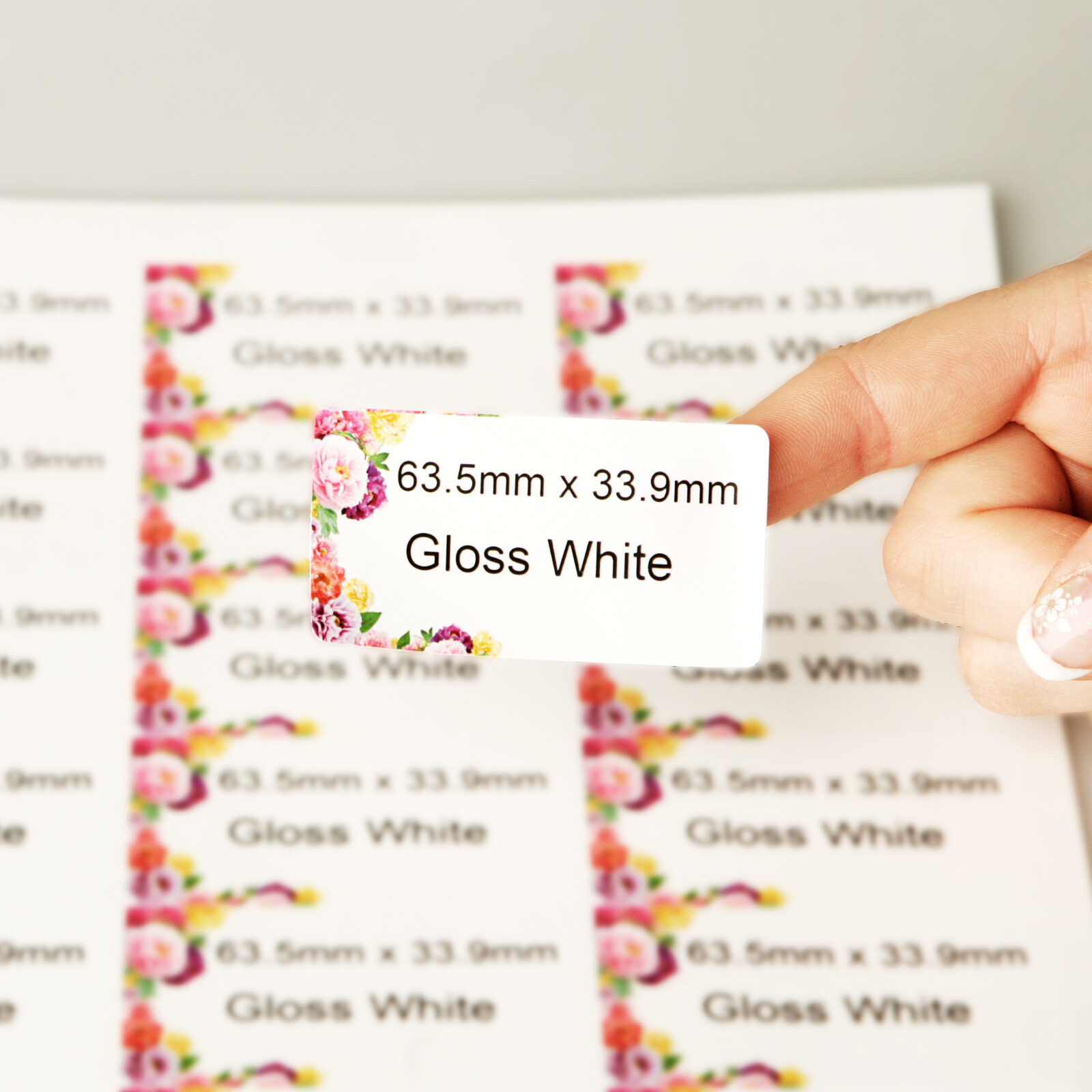 Personalised Large Colour Stickers/Address Labels 64x34 mm size. 24 per ...