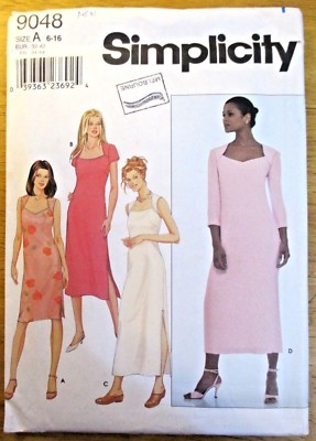 SIMPLICITY SEWING PATTERN NO.9048 SIZES 6-16 LADIES DRESS UNUSED | eBay