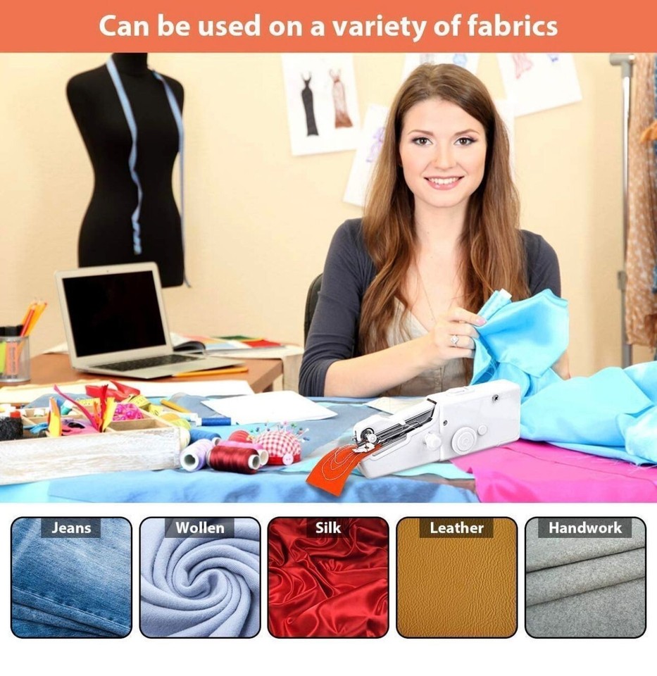 Mini Portable Smart Electric Tailor Stitch Hand-held Sewing Machine ...