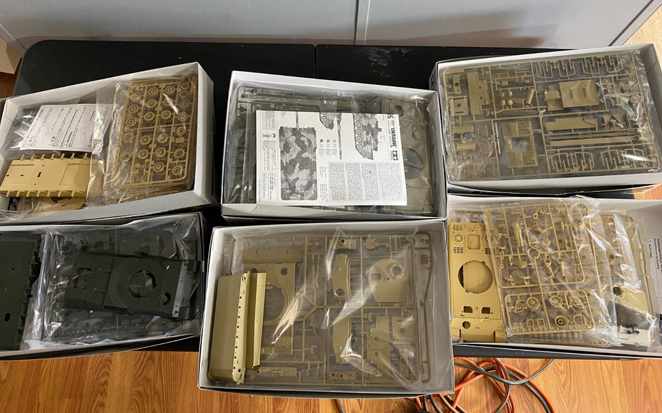 6 1/35 Tamiya Tank Model Kits King Tiger Leopard Abrams Gepard ...