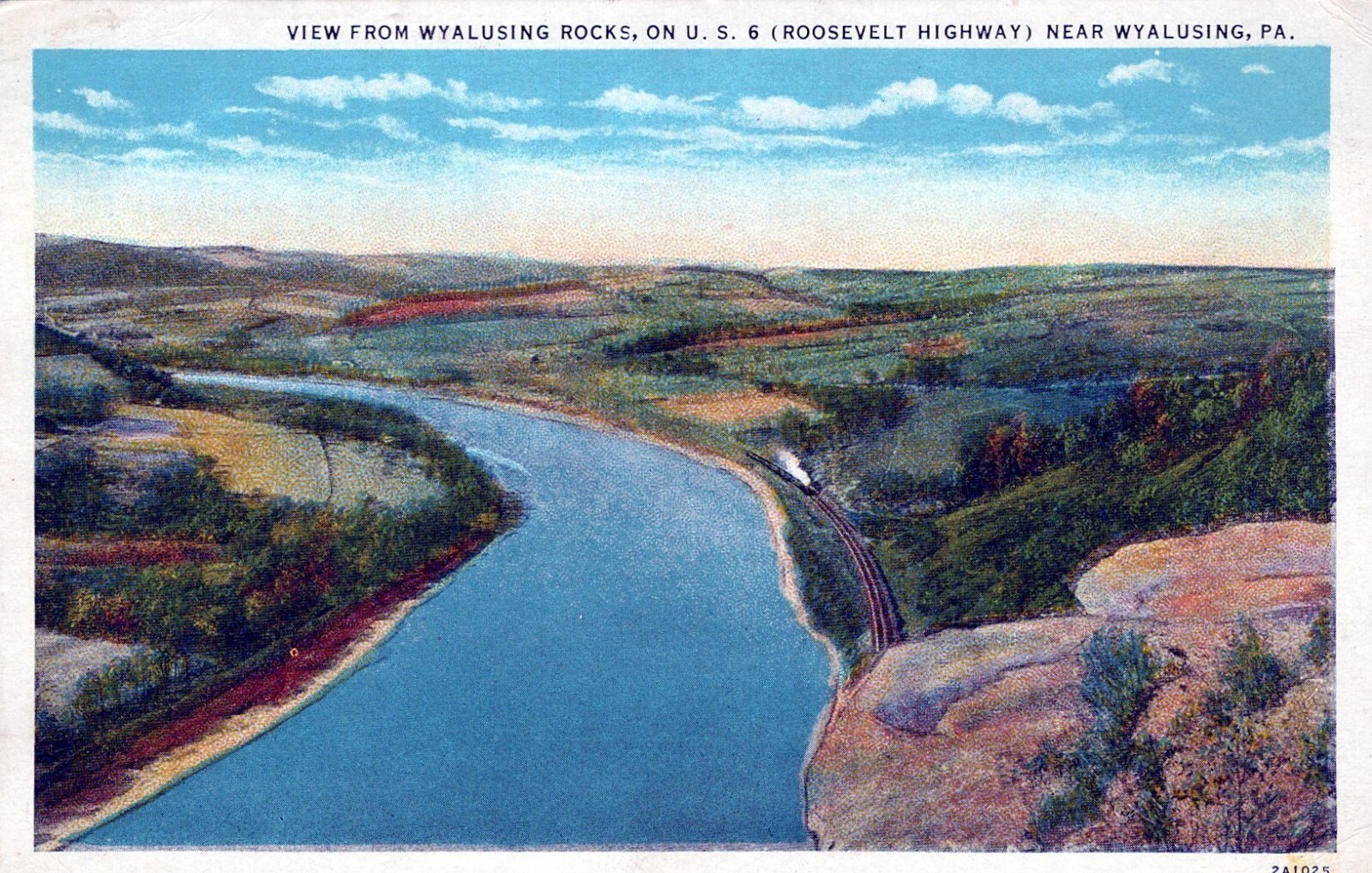 Wyalusing Pennsylvania View from Wyalusing Rocks Roosevelt Highway ...