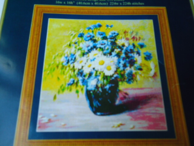 Kustom Krafts Blooms Of Blue by Dyan Allaire Counted Cross-Stitch ...