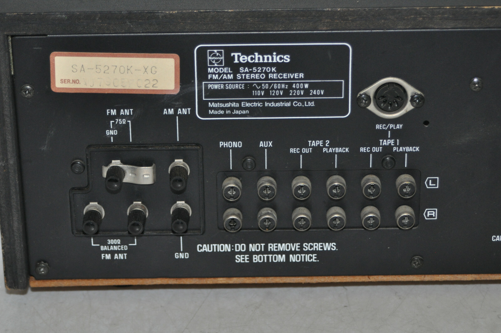 Technics SA-5270K FM / AM Stereo Receiver HiFi Verstärker Sound 5270 K ...