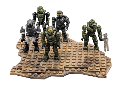 Halo Mega Bloks/Construx Figure Lot with Ground Base Master Chief ...