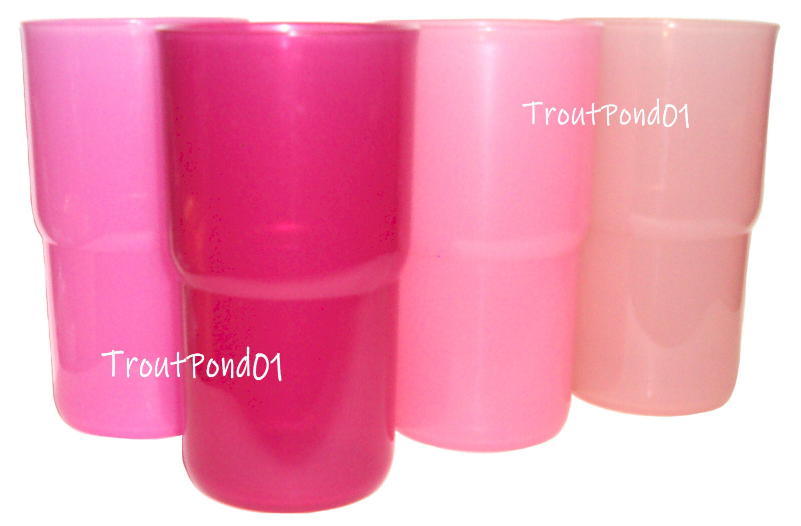 Tupperware TableTop Stacking Tumblers 12 oz Set of 4 Shades of Pink | eBay