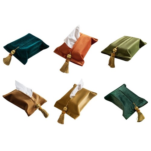 Soft Velvet Tissue Box Nordic Style Fabric Bag Cover Rectangle Pumping ...