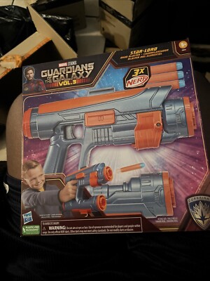 3 Marvel Guardians of the Galaxy Vol. 3 Star-Lord Nerf Quad Toy Blaster ...