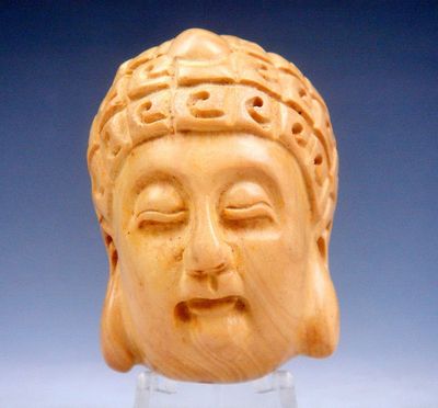 Netsuke - Boxwood Netsuke Buddha