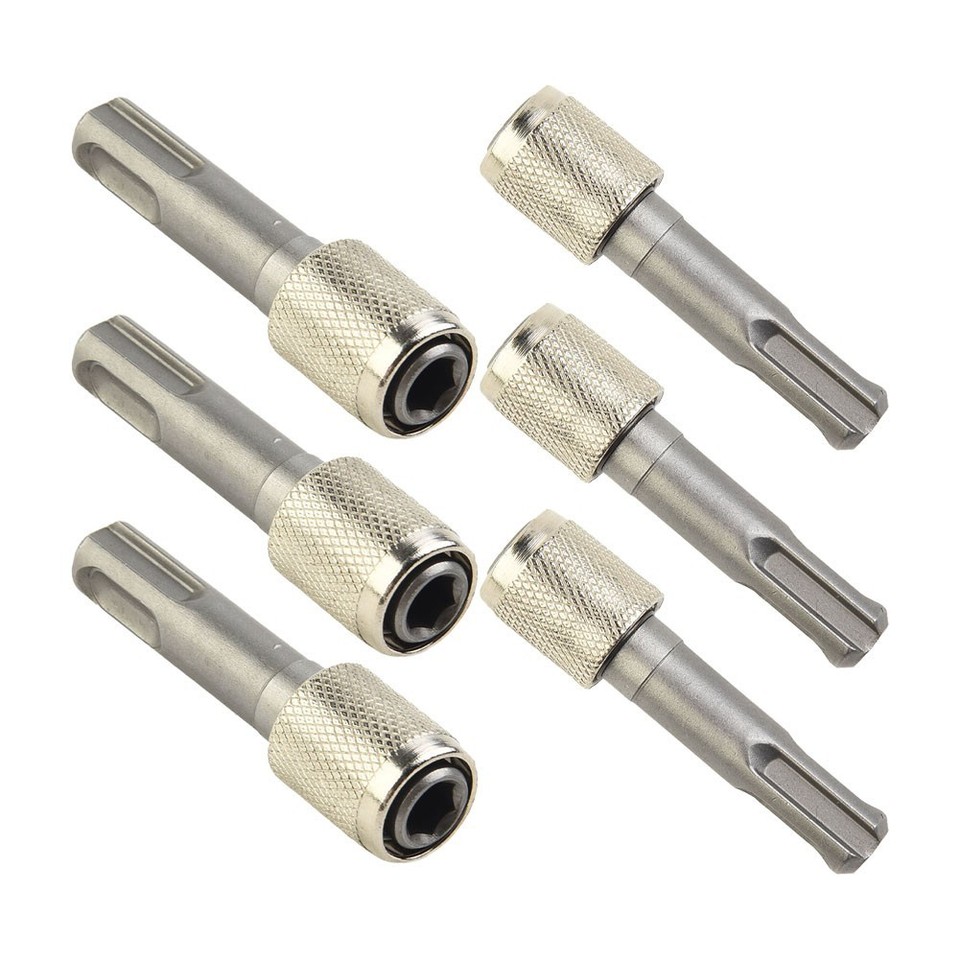 6PCS Metal SDS Socket Adapters Compatible with 1/4 Inch Hex Shank Tools ...