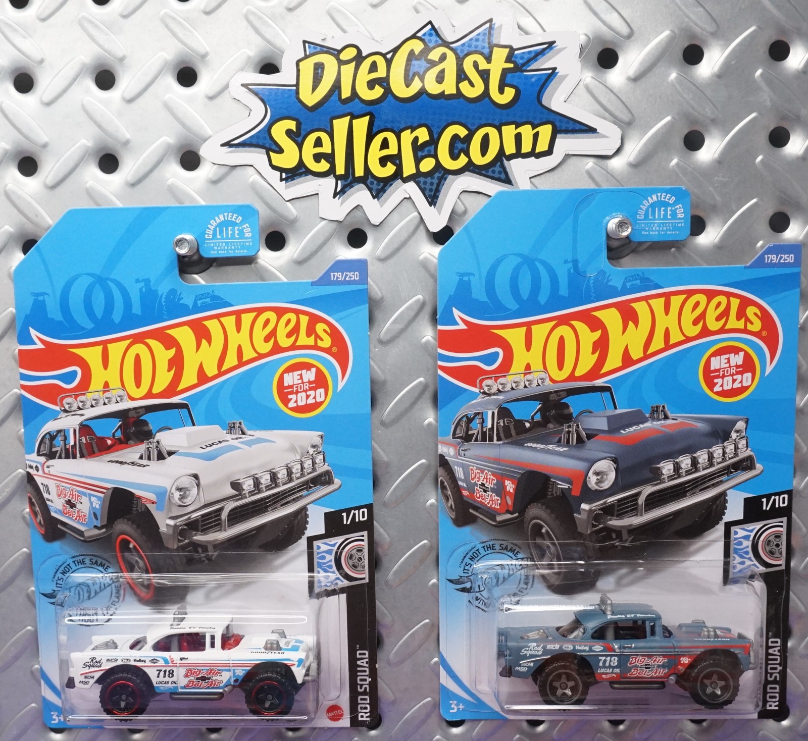 HOT WHEELS LOT CHEVY BIG AIR BEL AIR 2020 RODS SQUAD WHITE BLUE OFF ...