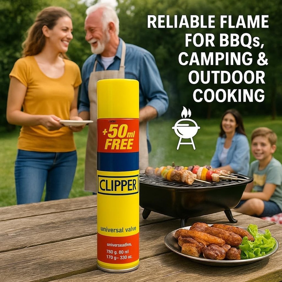 2pc Clipper Butane Gas Universal Fluid Fuel Lighter Refill 300ML UK ...