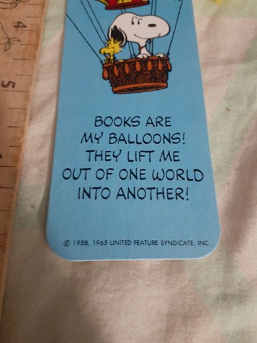 Vintage 1965 Peanuts Snoopy Bookmark Hallmark. With Tassel | eBay