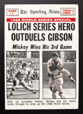 1969 Topps #168 World Series Game #7 - Lolich Series Hero Outduels ...