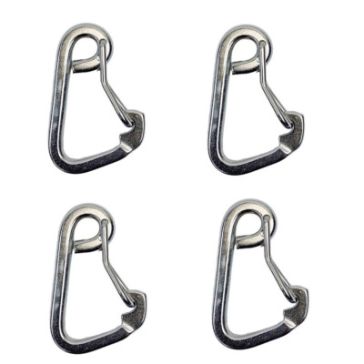 Stainless Steel 316 Harness Clip Carabiner Clip Spring Gate Snap Hook ...