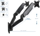 VIVO Pneumatic Spring Arm Dual Monitor Wall Mount 17" - 32" Computer ...